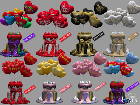 Second Life Marketplace - [HW] PARTY CAKE HATS & DISPLAY